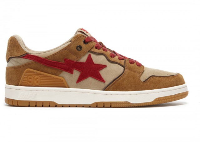 Bape Sk8 Sta Low 'Wheat Red' - SneakerCharter.com