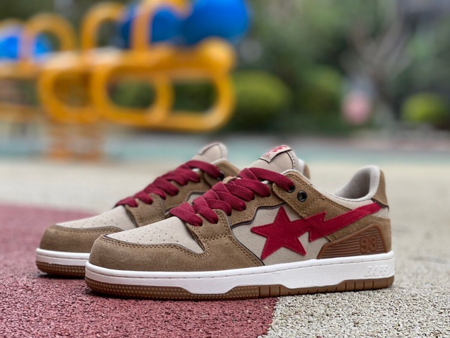 Bape Sk8 Sta Low 'Wheat Red' - SneakerCharter.com