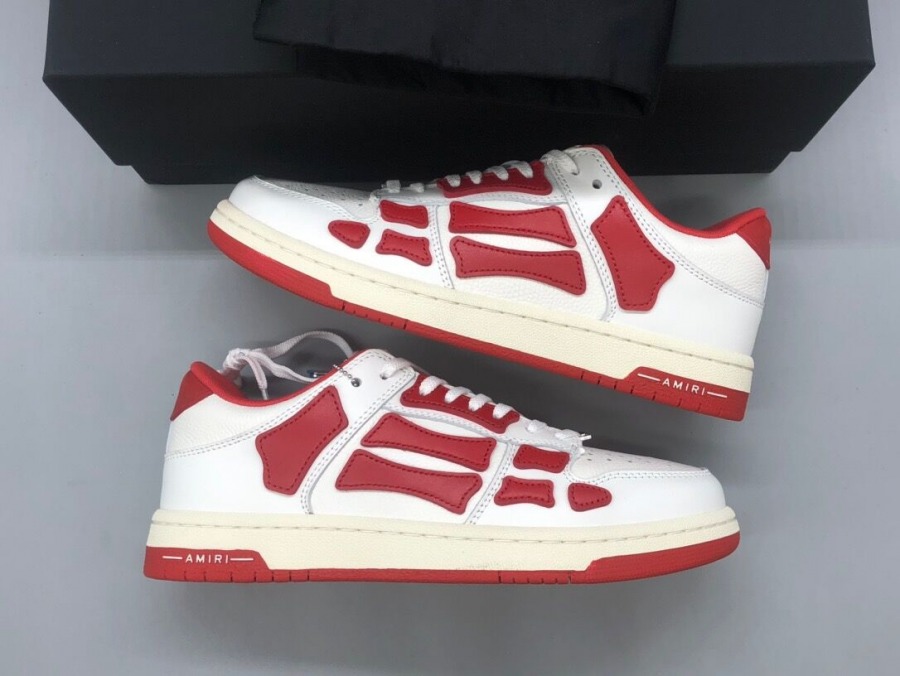 Amiri Skel Top Low 'White Red' - SneakerCharter.com