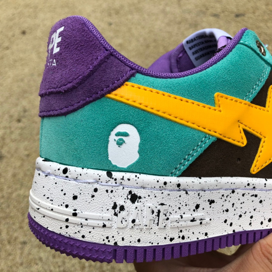 Bape Sk8 Sta Low 'Teal Brown Yellow Suede' - SneakerCharter.com