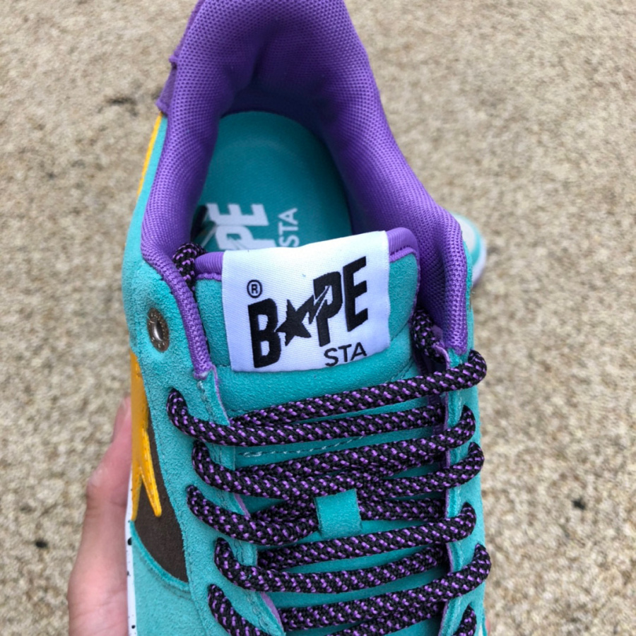 Bape Sk8 Sta Low 'Teal Brown Yellow Suede' - SneakerCharter.com