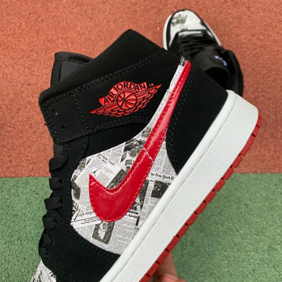 Jordan 1 Mid Newspaper Air Times - SneakerCharter.com