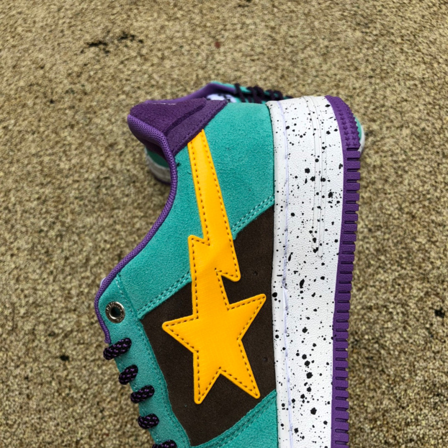 Bape Sk8 Sta Low 'Teal Brown Yellow Suede' - SneakerCharter.com