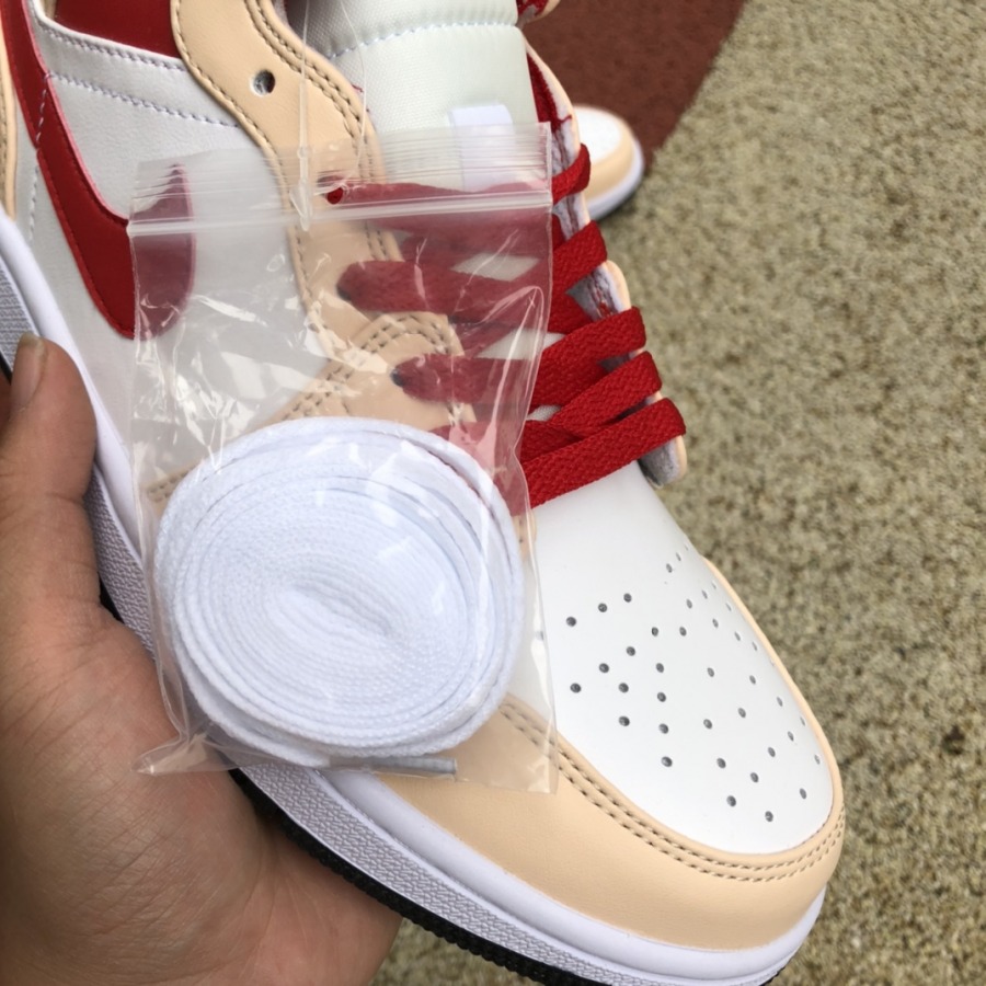Air Jordan 1 Mid 'Light Curry Cardinal Red' - SneakerCharter.com