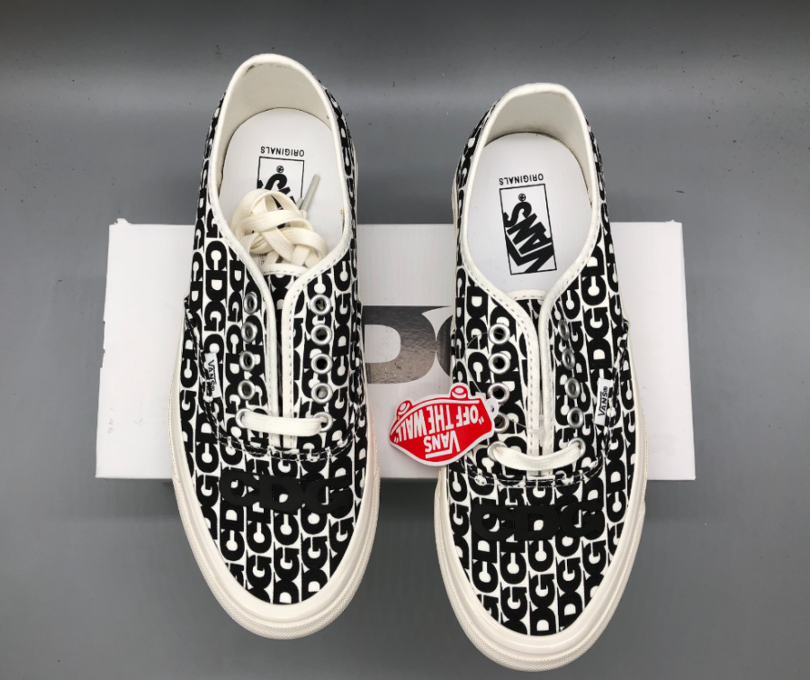 Comme des Garçons x Vans OG Authentic LX 'CDG Print - Blanc De Blanc ...