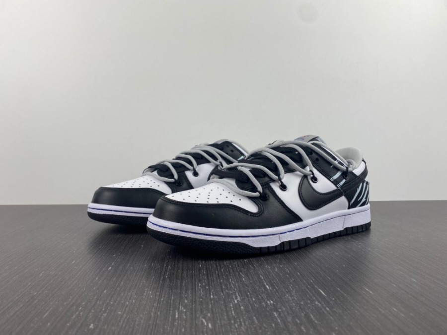 Nike Dunk Low Custom Edition 'Black/White/Tiger' - SneakerCharter.com