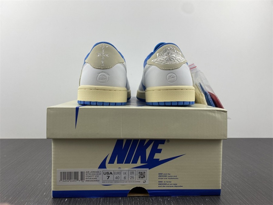 Fragment Design x Travis Scott x Air Jordan 1 Retro Low 'UNC ...