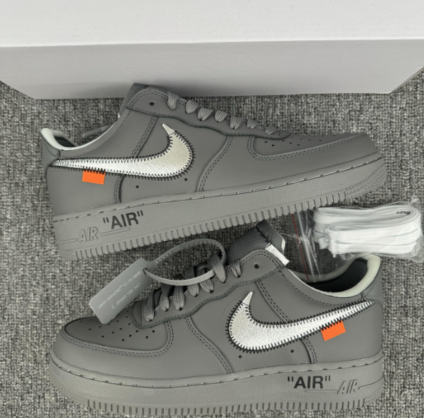 Off-White x Nike Air Force 1 Low 'Ghost Grey Silver' - SneakerCharter.com