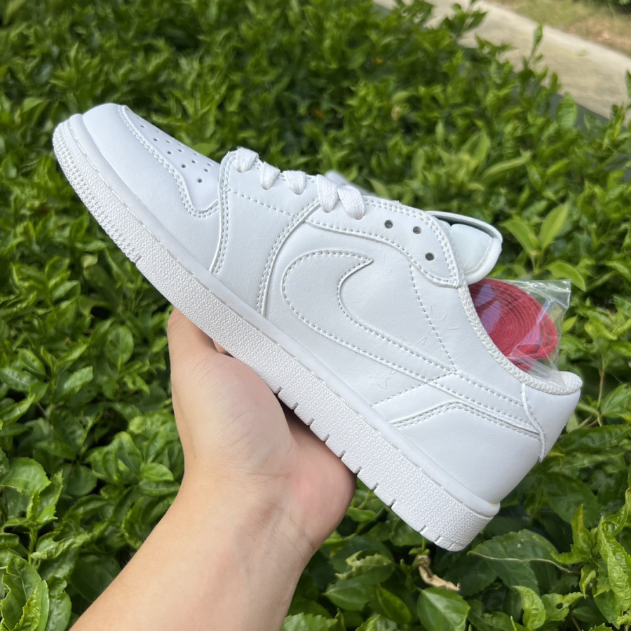 Travis Scott x Air Jordan 1 Low OG Triple White' - SneakerCharter.com