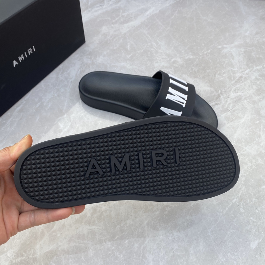 Amiri Logo Pool Slide 'Black' - SneakerCharter.com