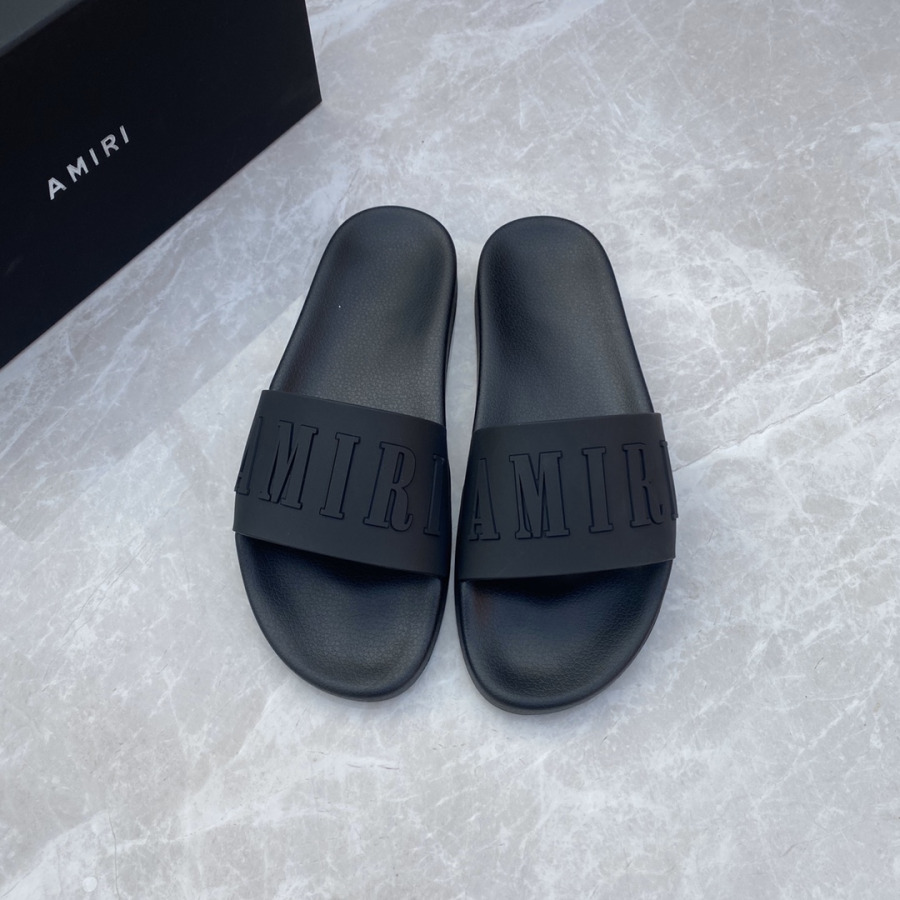 Amiri Logo Pool Slide 'Black' - SneakerCharter.com