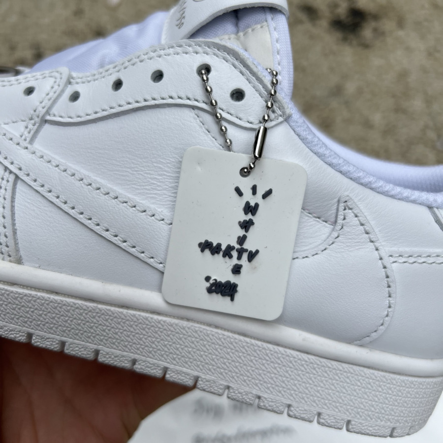 Travis Scott x Air Jordan 1 Low OG Triple White' - SneakerCharter.com